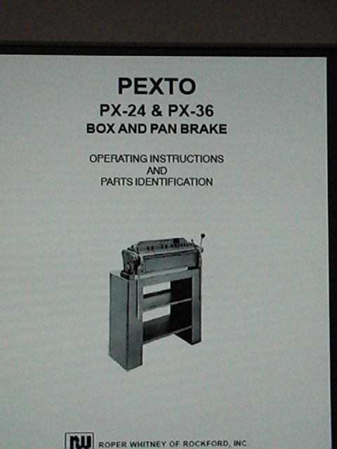 PEXTO PX-24 & PX-36 BOX AND PAN BRAKE – Batavia Machinery, Inc